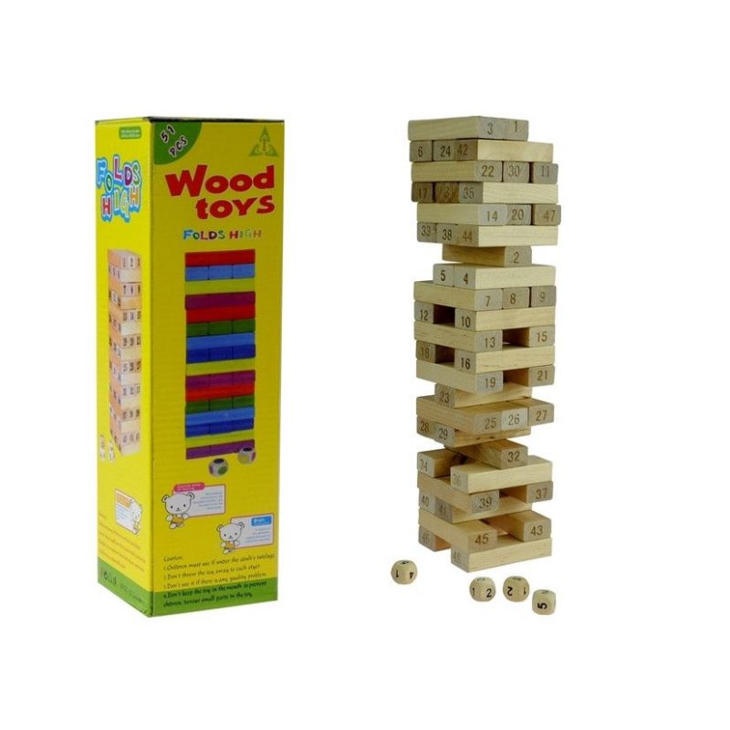 Jenga 51 - Drveni Toranj – Igra za celu porodicu • VG Magaza