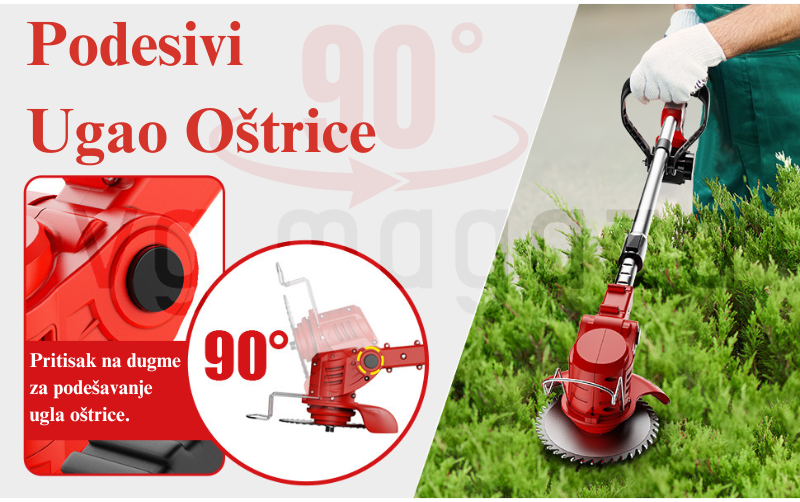 Električni Trimer Za Travu i Bezbedno Održavanje Vrta